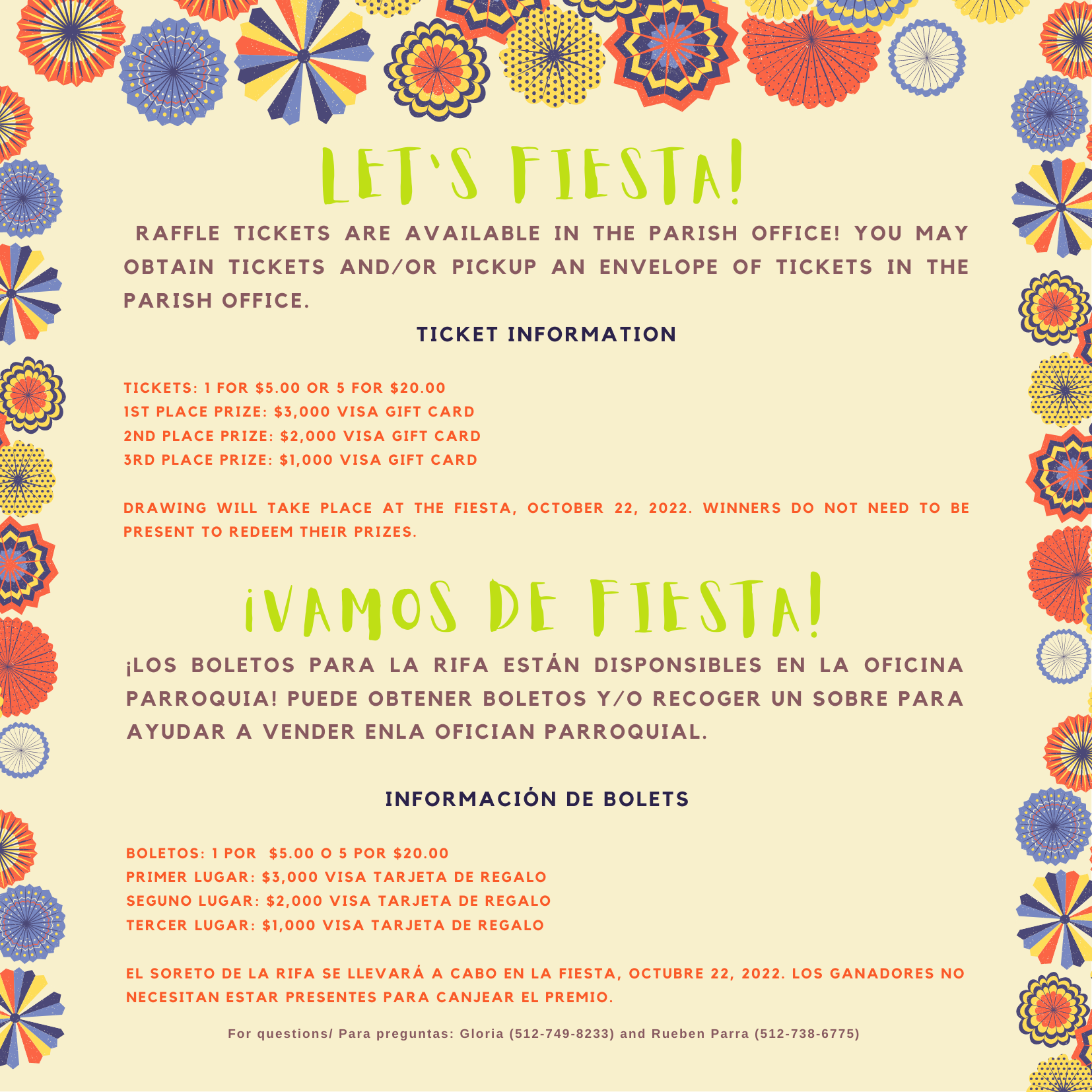 FIESTA PARROQUIAL ANUAL | St. Anthony Marie de Claret Catholic Church ...