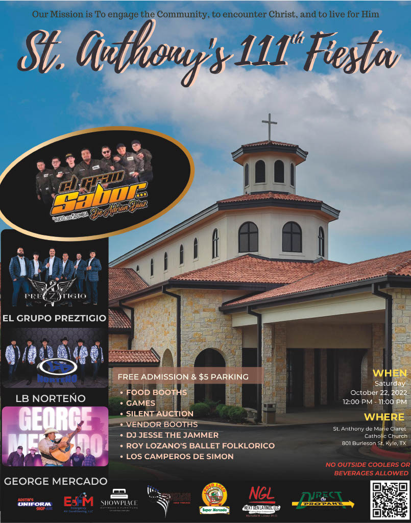 FIESTA PARROQUIAL ANUAL | St. Anthony Marie de Claret Catholic Church ...