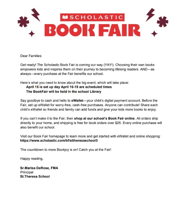 "Thursday Folder" - St. Theresa School - Kenilworth, NJ