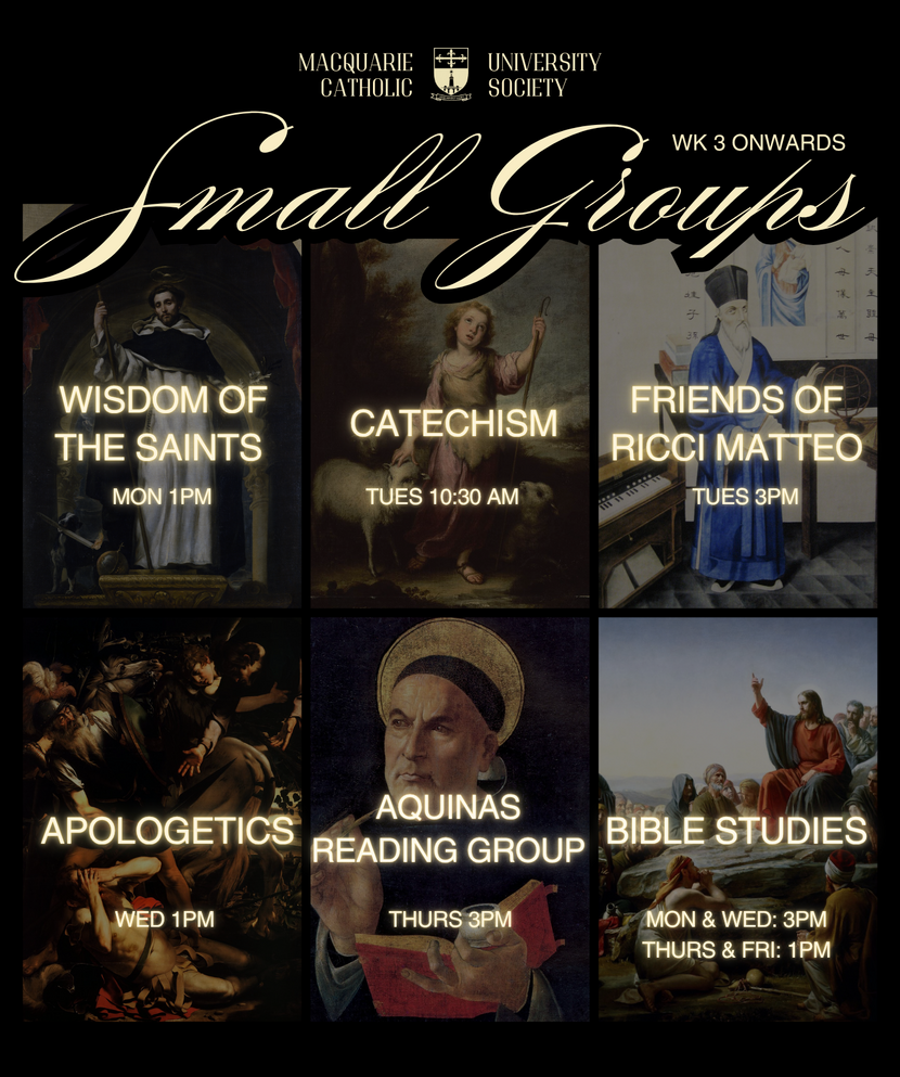 Small Groups | Macquarie University Catholic Chaplaincy | Sydney, Australia