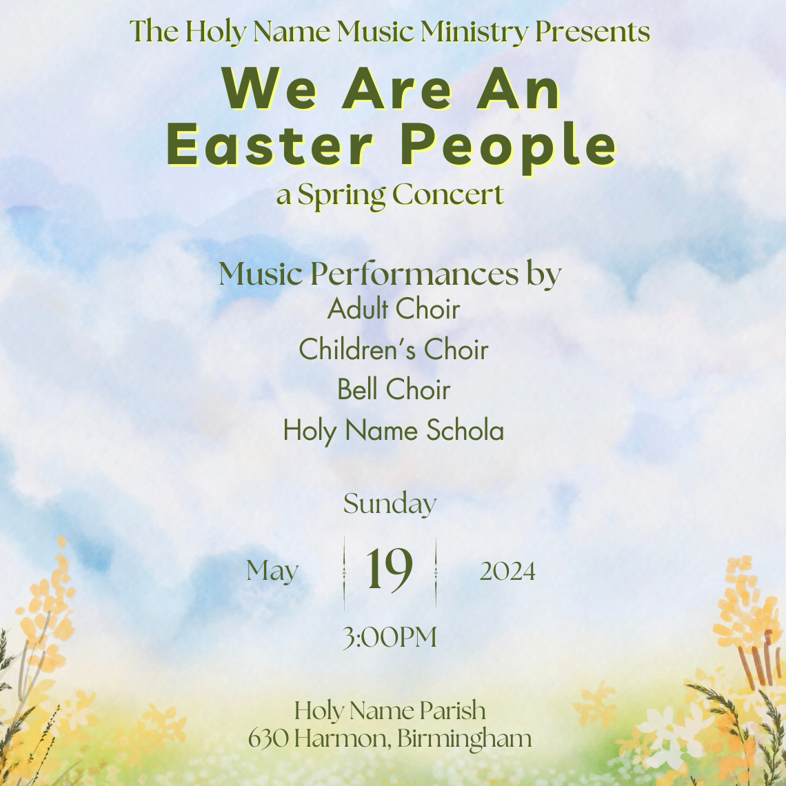 Parish Music Ministry - Holy Name Catholic Church - Birmingham, MI