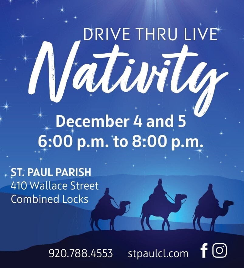 Drive Thru Live Nativity 2020 - Tri-Parish Catholic Faith Communities ...