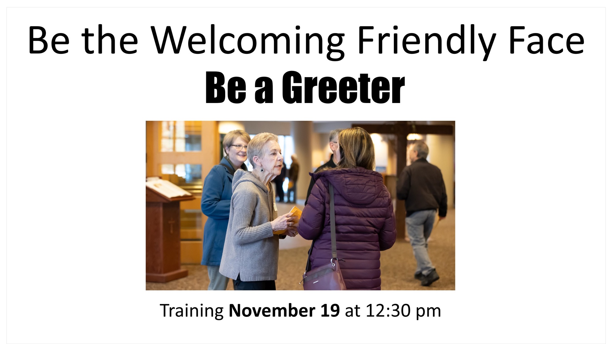 Training for Greeters and Ushers | St. Thomas Becket | Eagan, MN