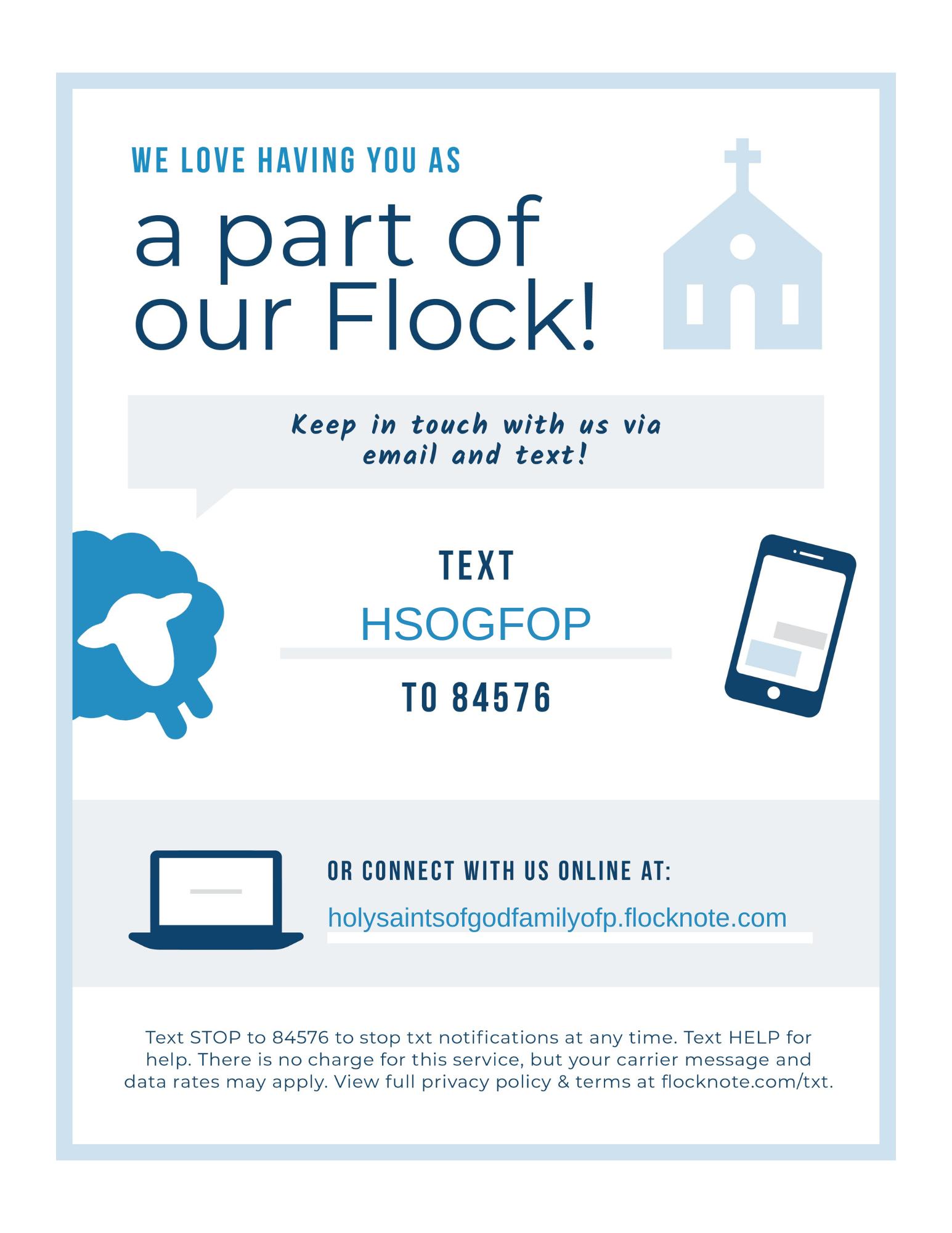 Flocknote | Holy Saints of God, Family of Parishes | Wilmington, OH