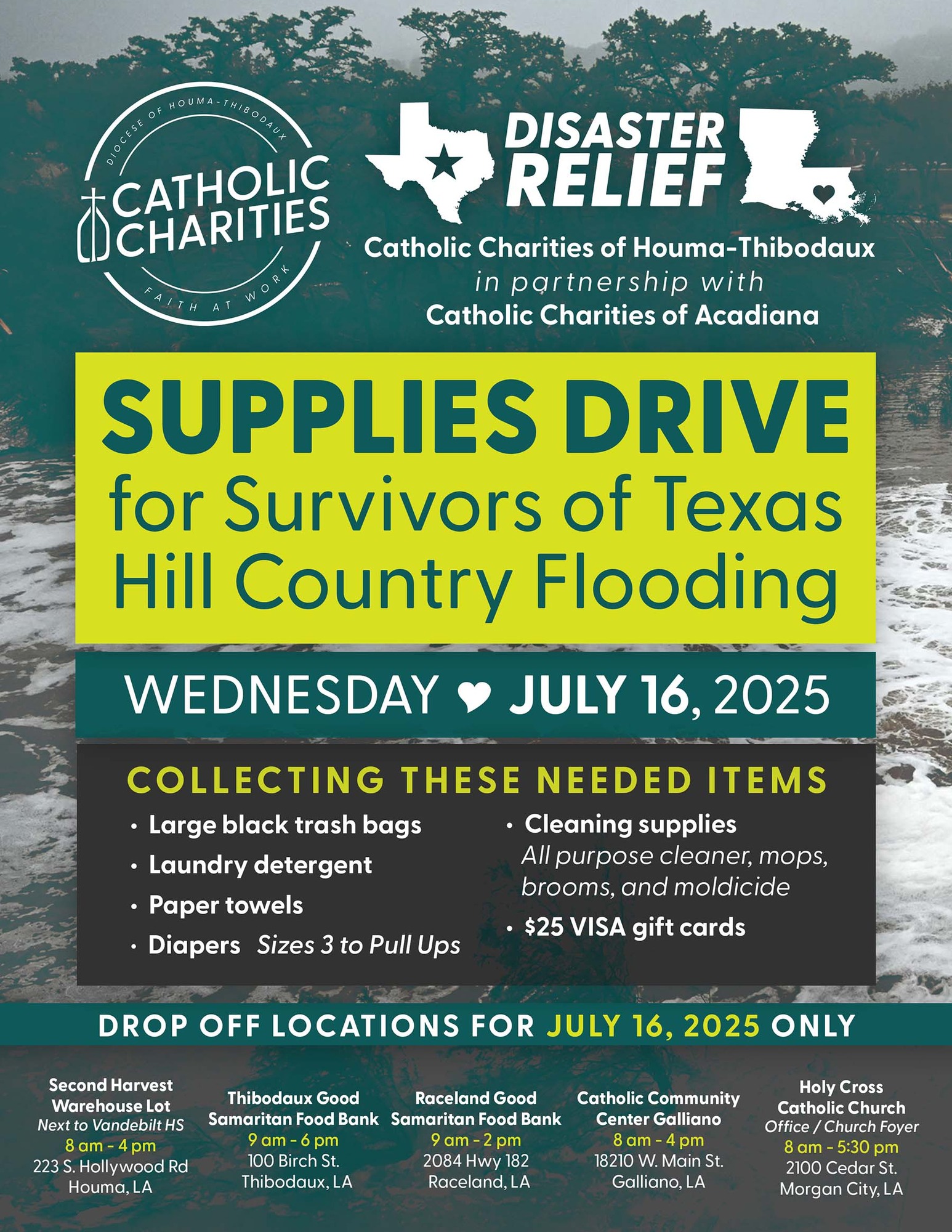 Supplies Drive for Survivors of Texas Hill Country Flooding | Catholic ...