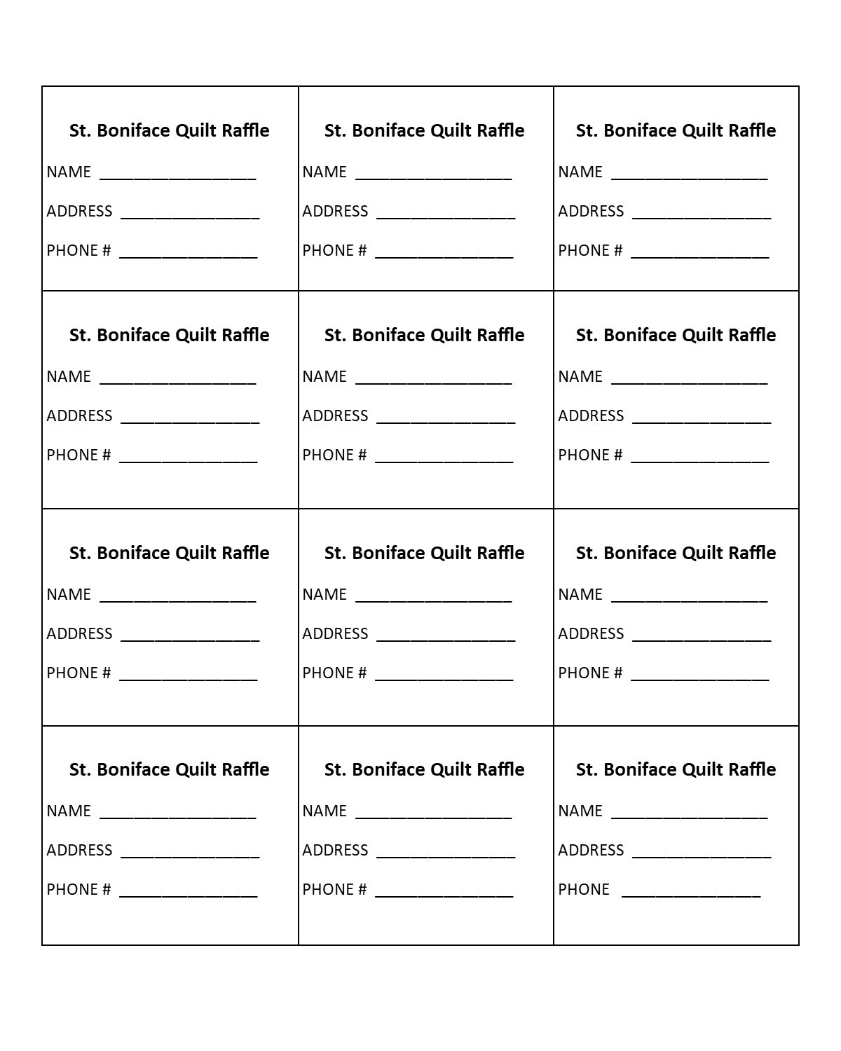 29th Annual Quilt Raffle! :: St. Mary and St. Boniface Catholic ...