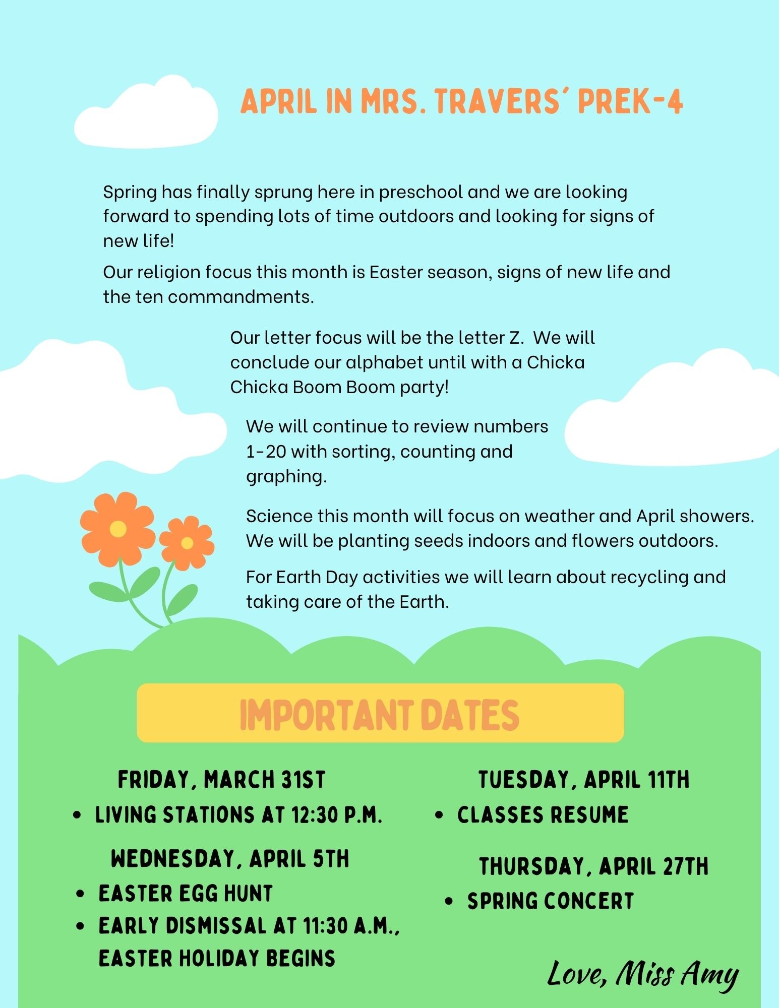 Preschool (B) - Mrs. Amy Travers - St. Francis of Assisi School ...