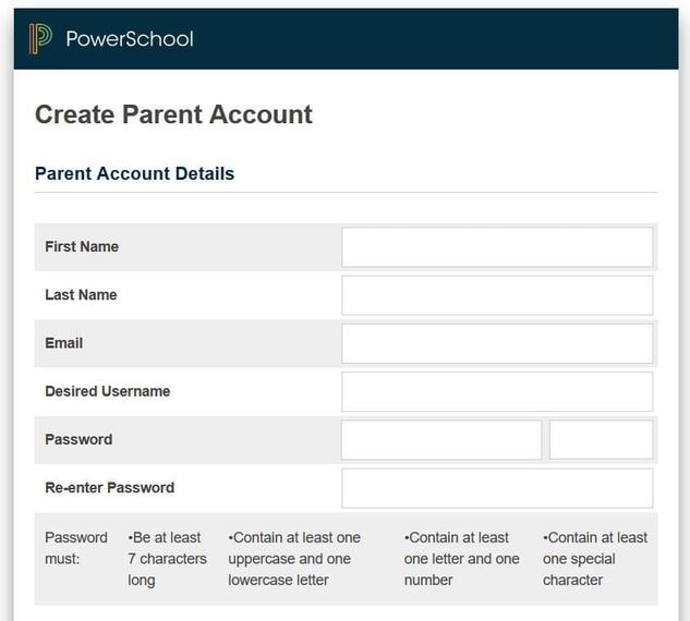 Creating a PowerSchool Parent Account - St. Susanna School - Plainfield, IN