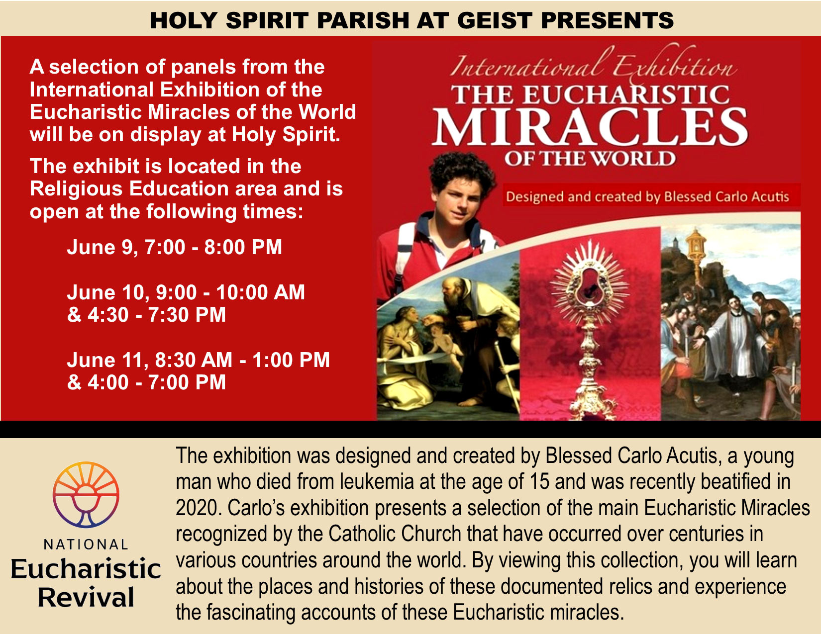 eucharistic miracles of the world - Holy Spirit Parish at Geist ...