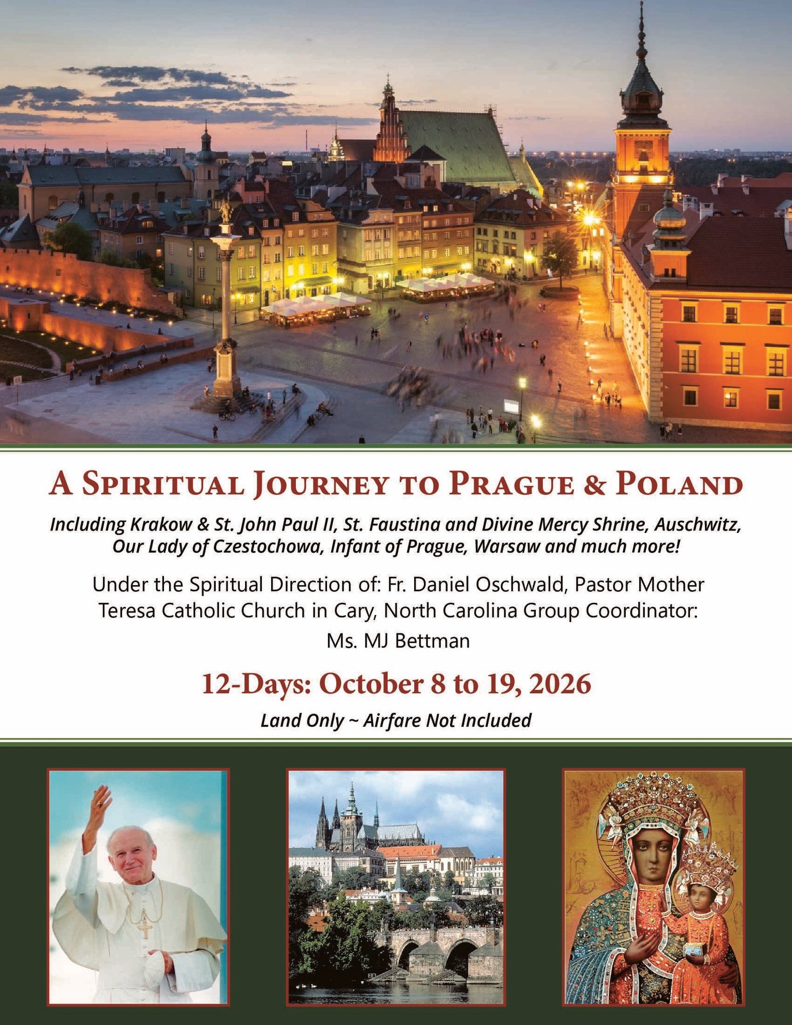 Mother Teresa Catholic Church | Prague to Poland Pilgrimage | Cary, NC