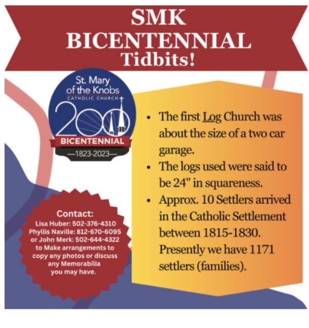 SMK Historical Tidbits - St. Mary of the Knobs Catholic Church - Floyds ...