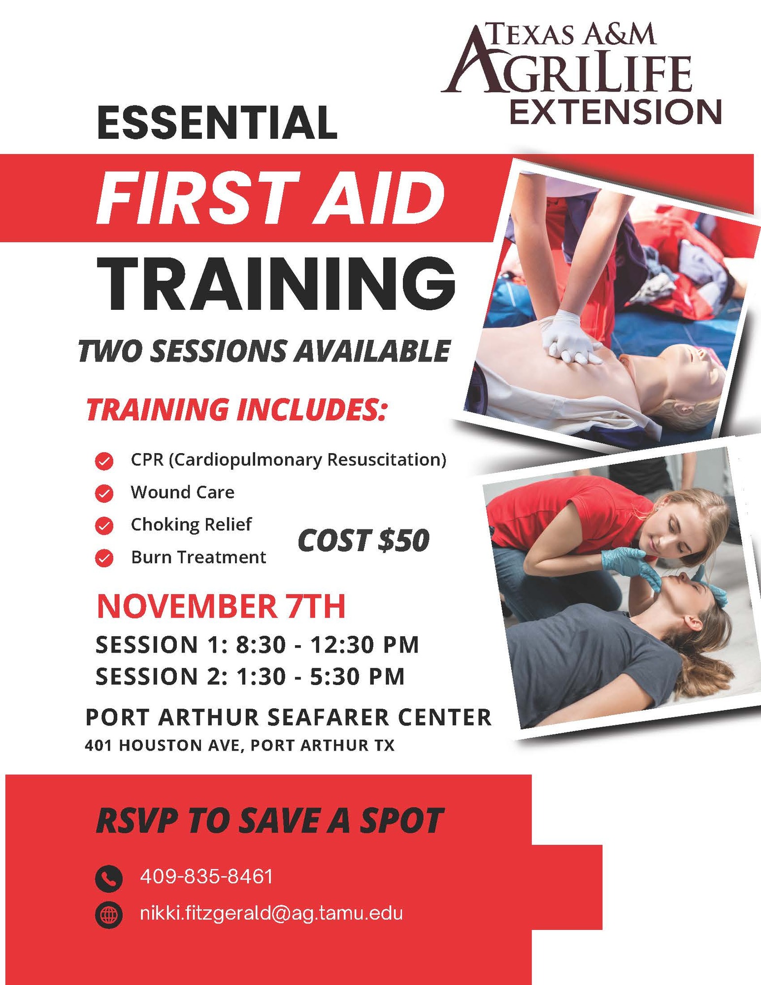 CPR-First Aid Safety Training - Port Arthur International Seafarers ...