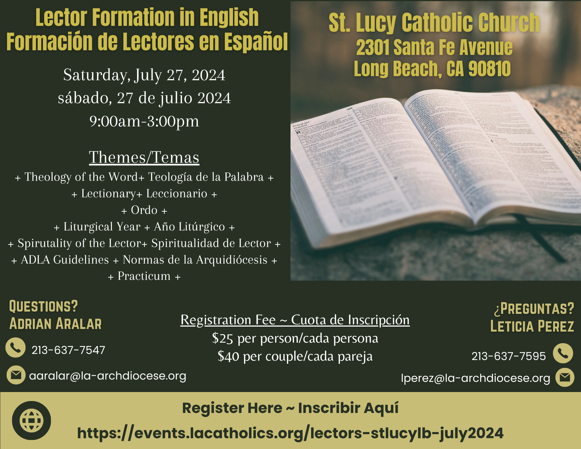 Liturgy Formation Workshops/ Talleres de Formación Litúrgica - Arch ...