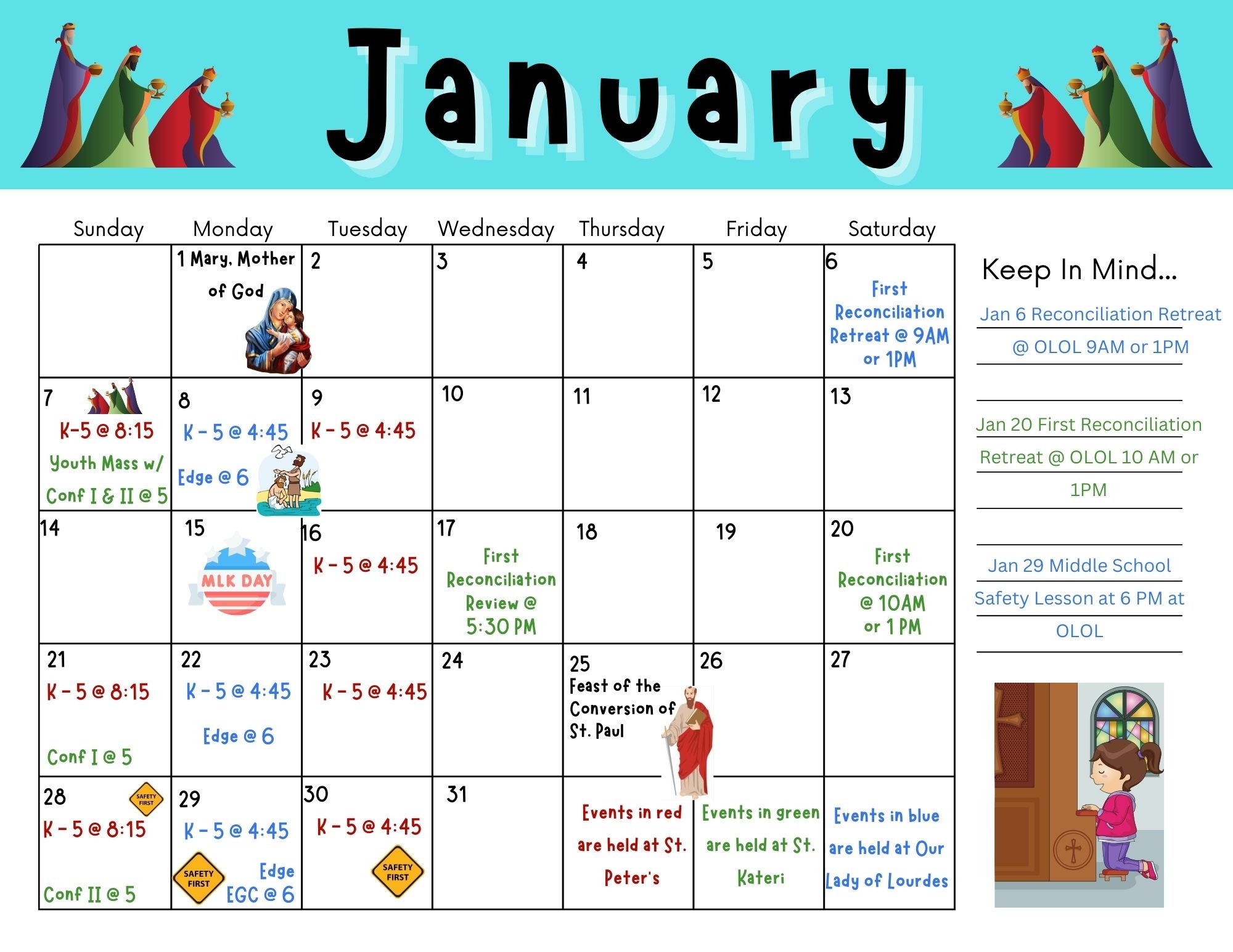 Faith Formation Calendars & Forms - Mary Queen of Martyrs Catholic ...