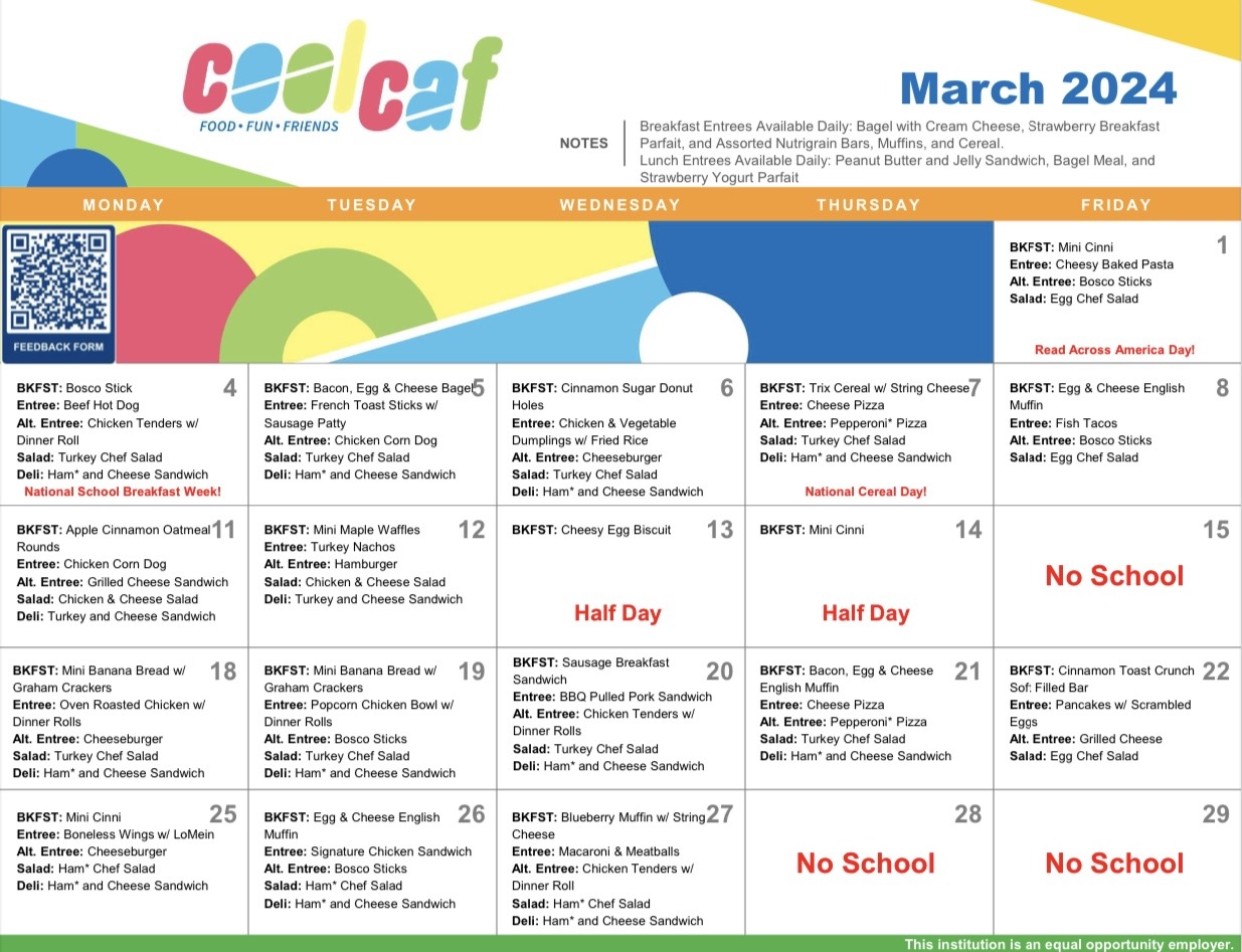 Menus - St. Mary Institute - Amsterdam, NY