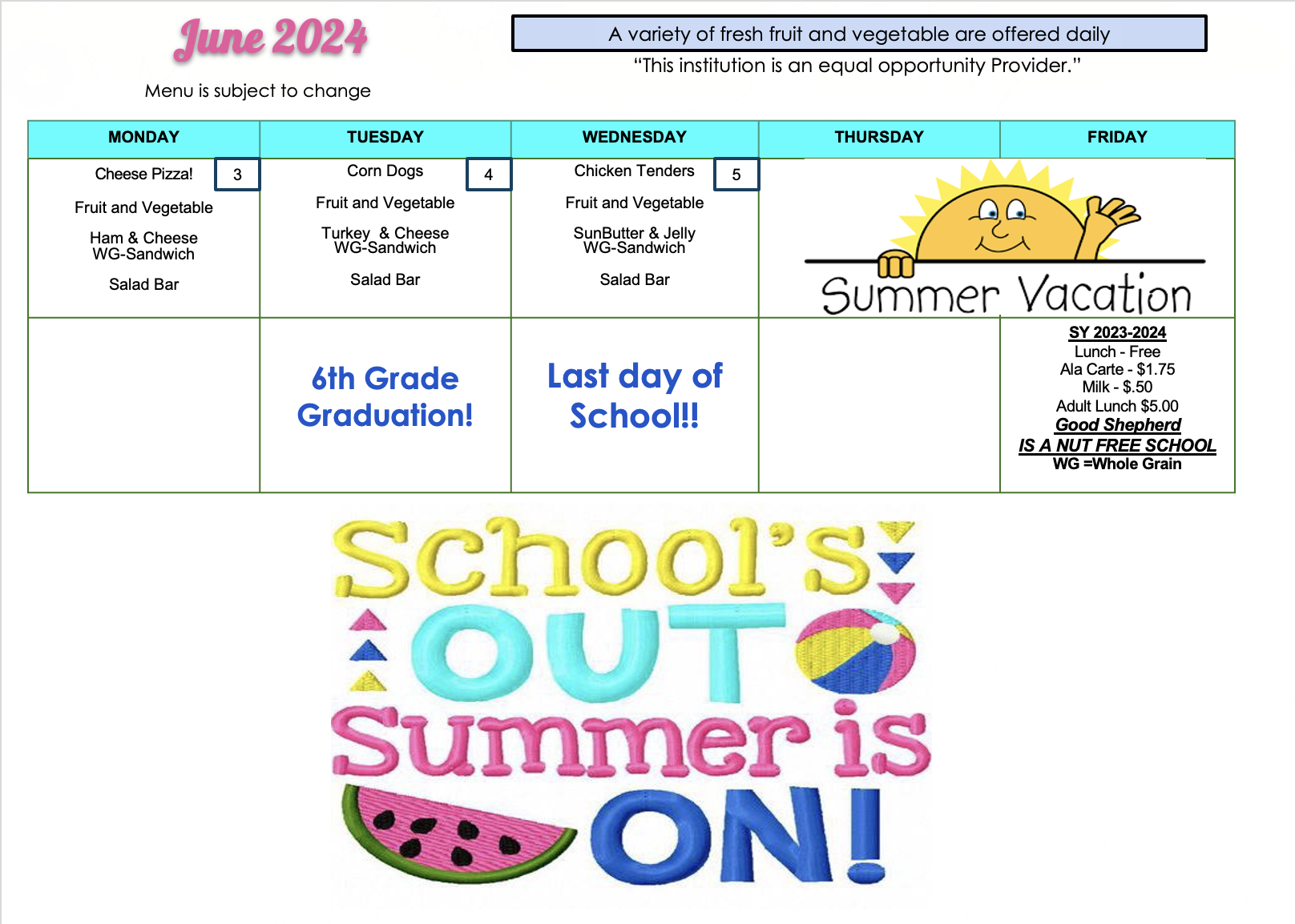 Lunch Program - Good Shepherd School - Golden Valley, MN