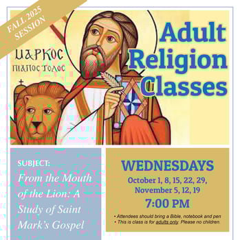 Adult Religion Class - Fall Session - Saint Teresa of Calcutta Maronite ...