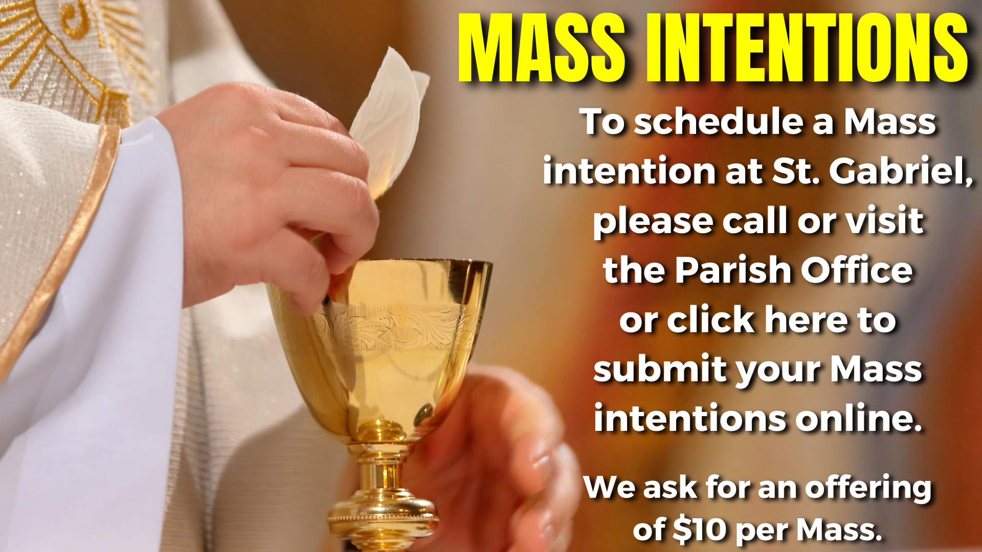 Mass Schedule - St. Gabriel Catholic Church - Windsor Mill, MD