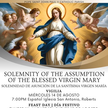 Solemnity of the Assumption of the Blessed Virgin Mary - Pope Saint ...