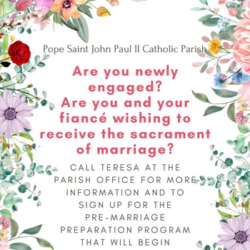 Pre-Marriage - Pope Saint John Paul II Parish / Roman Catholic Diocese ...