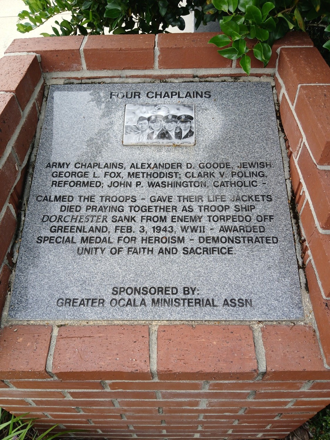 Four Chaplains | Friends of the Marion County Veterans Park | Ocala, FL