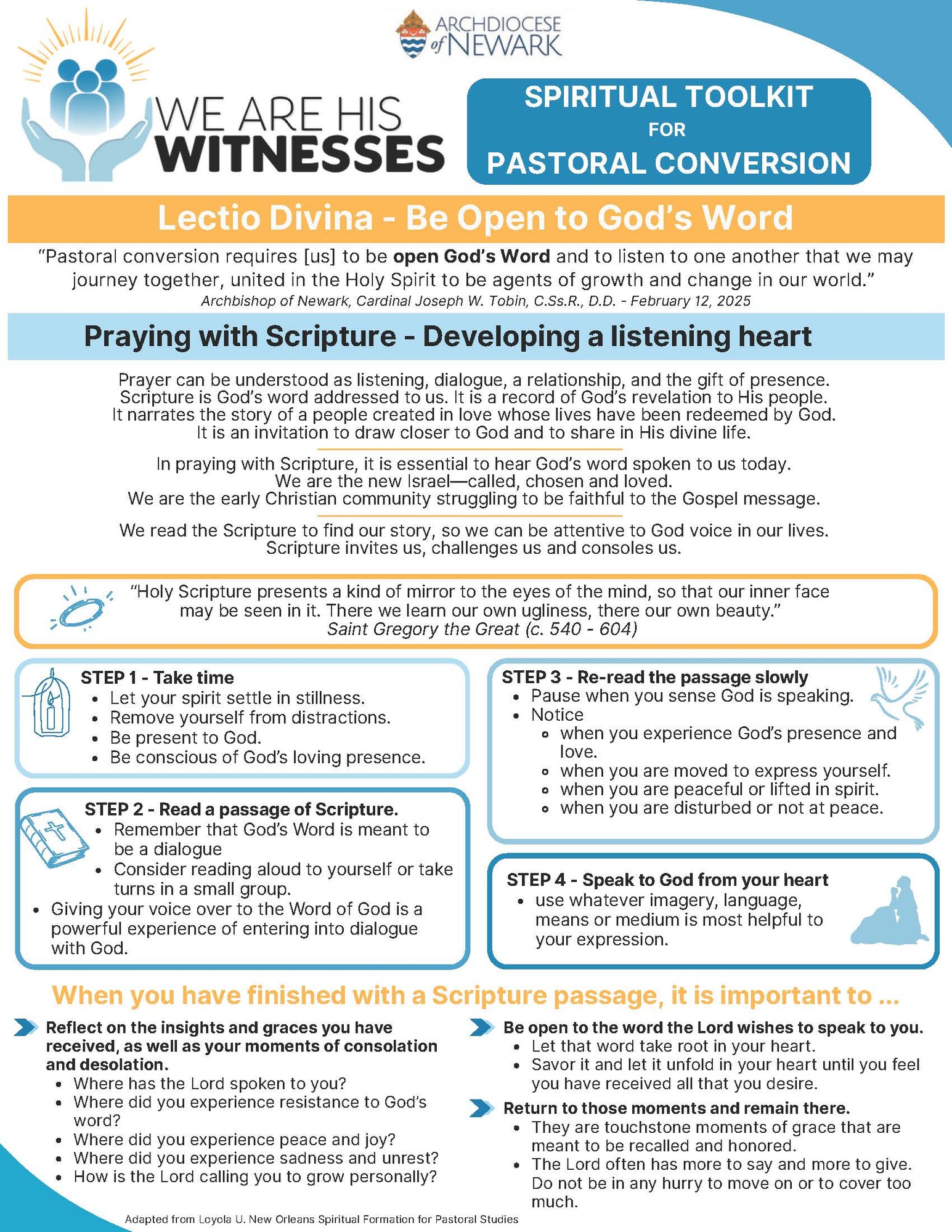 The "We are His Witnesses" Initiative - Our Lady of Mount Carmel ...