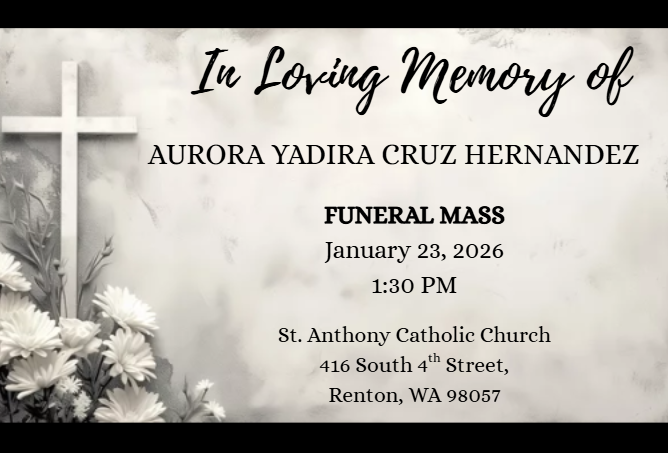 Funeral Mass for Aurora Yadira Cruz Hernandez - St. Anthony Catholic ...