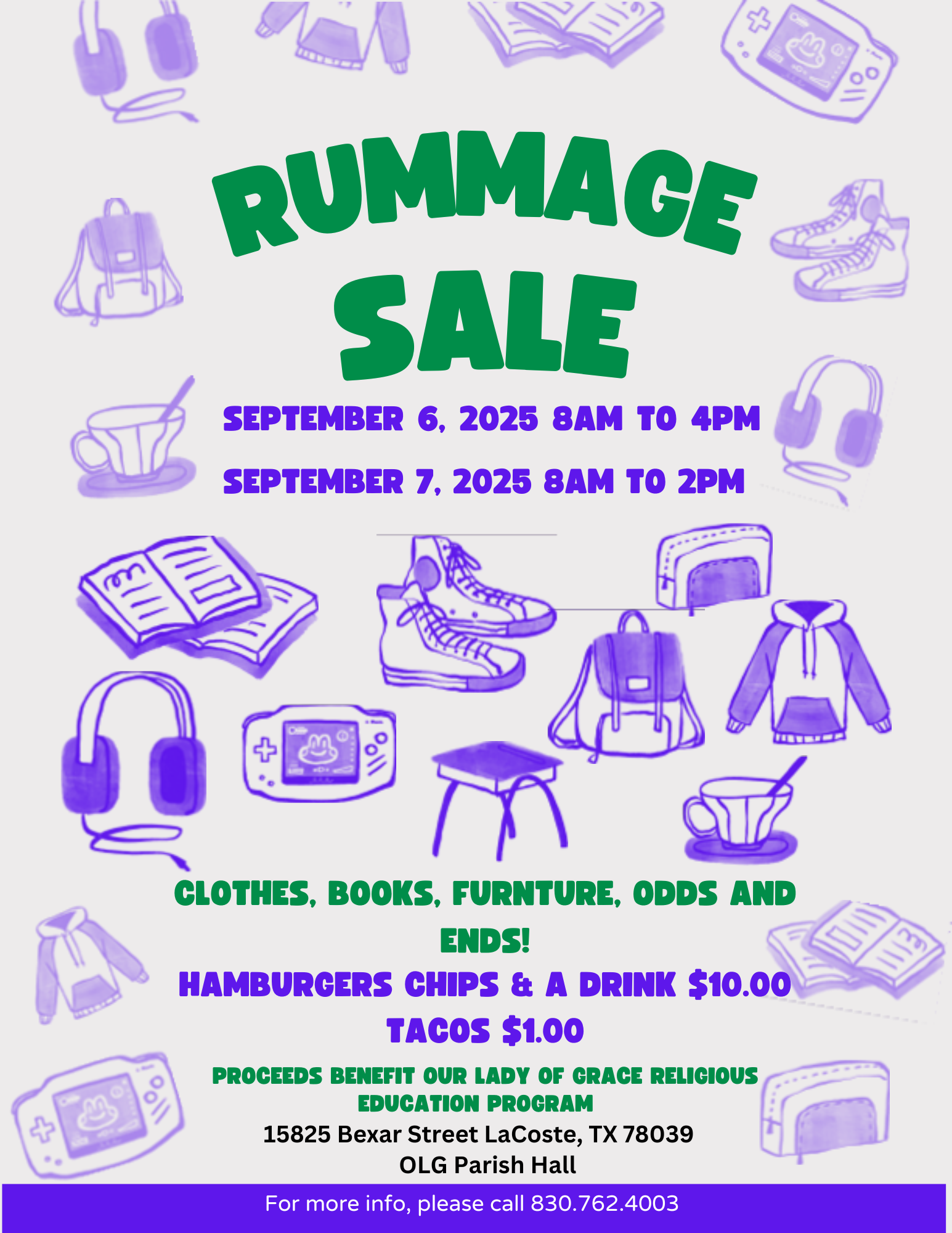 Rummage Sale - Our Lady of Grace Catholic Church - LaCoste, TX