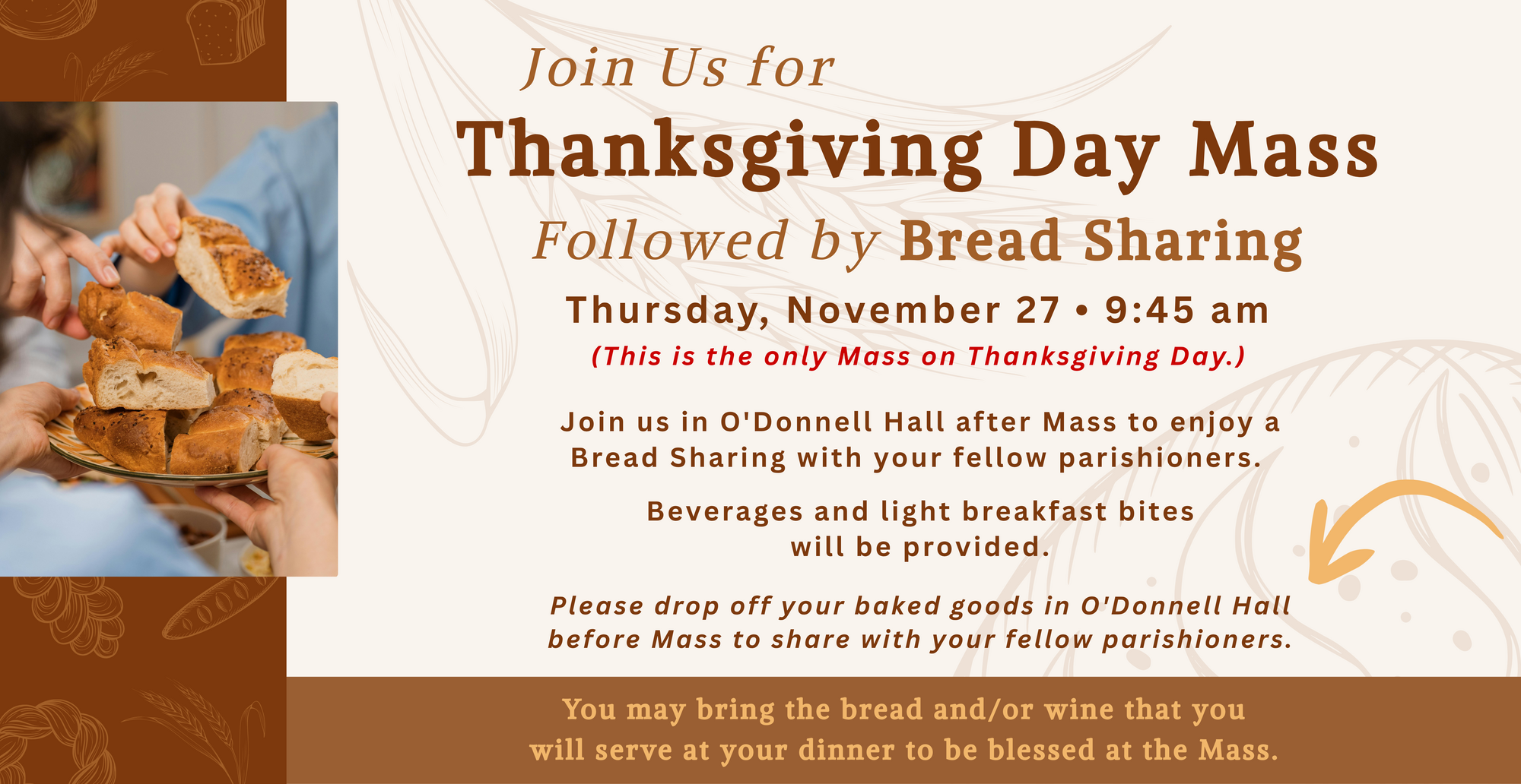 Thanksgiving Mass & Bread Share - American Martyrs Catholic Church ...