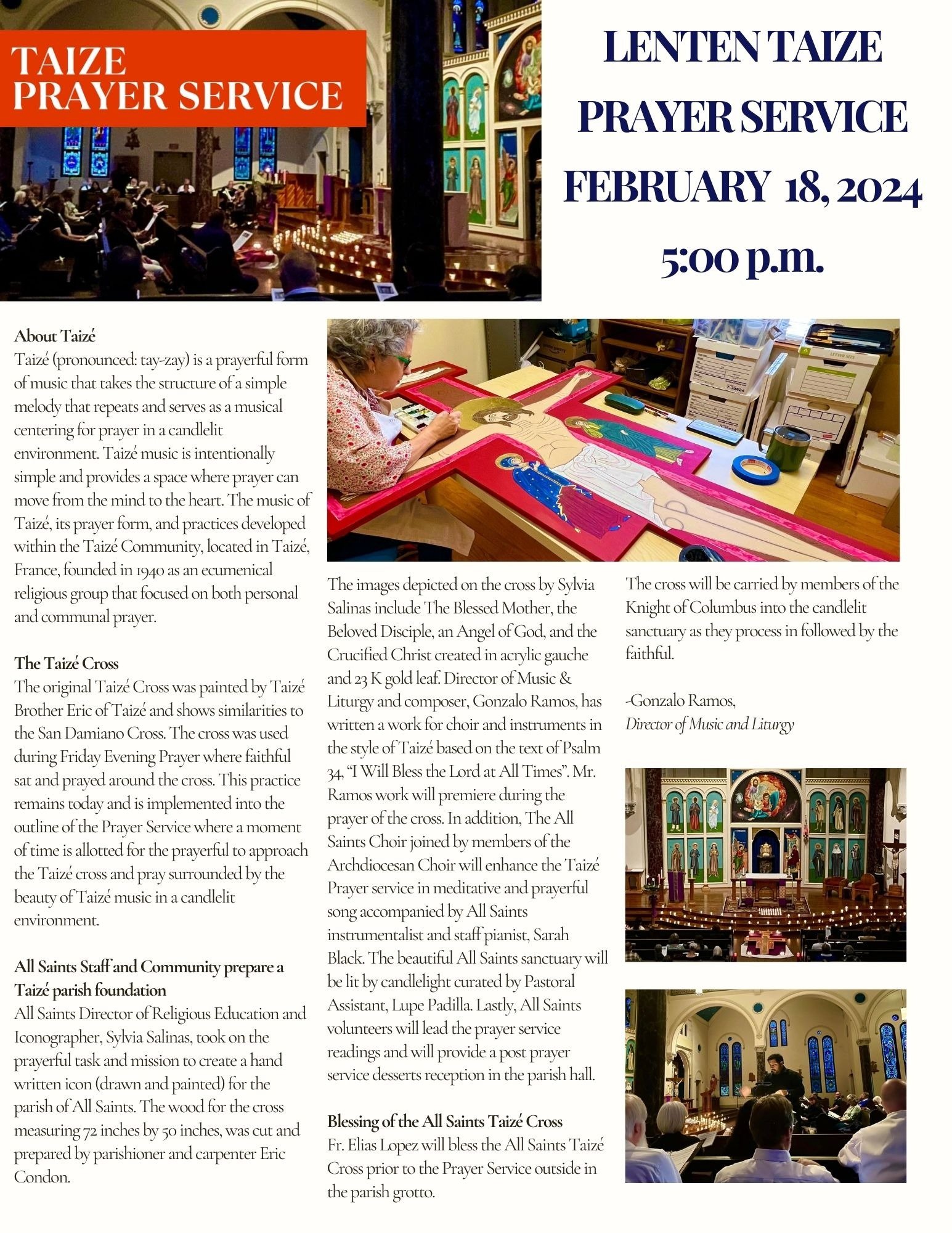 Taize Prayer Service - All Saints Catholic Church - Houston, Texas