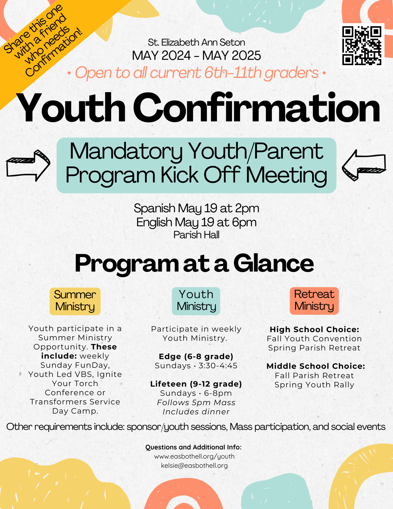 Youth Confirmation - St. Elizabeth Ann Seton Catholic Church - Bothell, WA