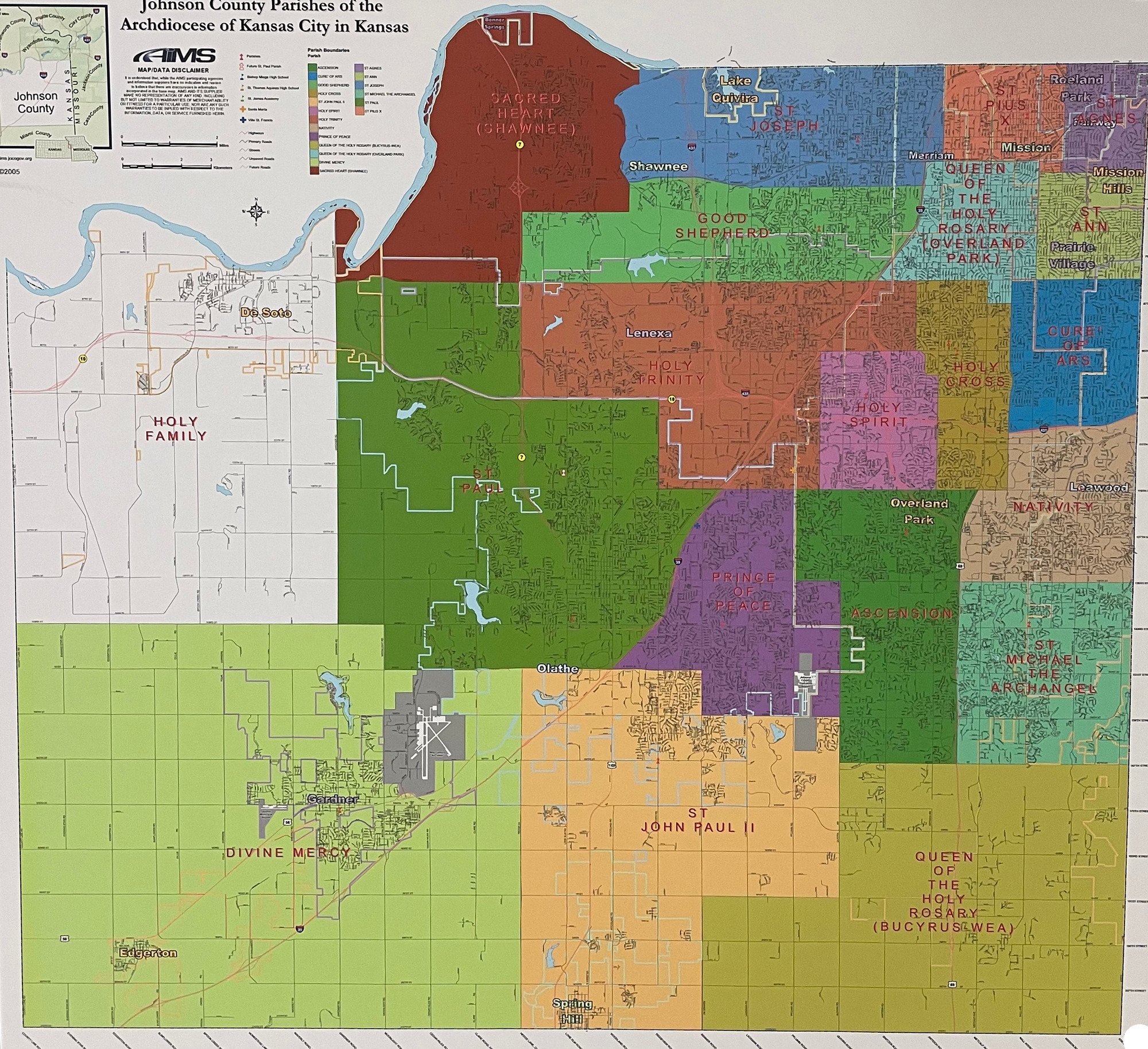 Curé of Ars Catholic Church - Parish Boundary Lines - Leawood, Kansas